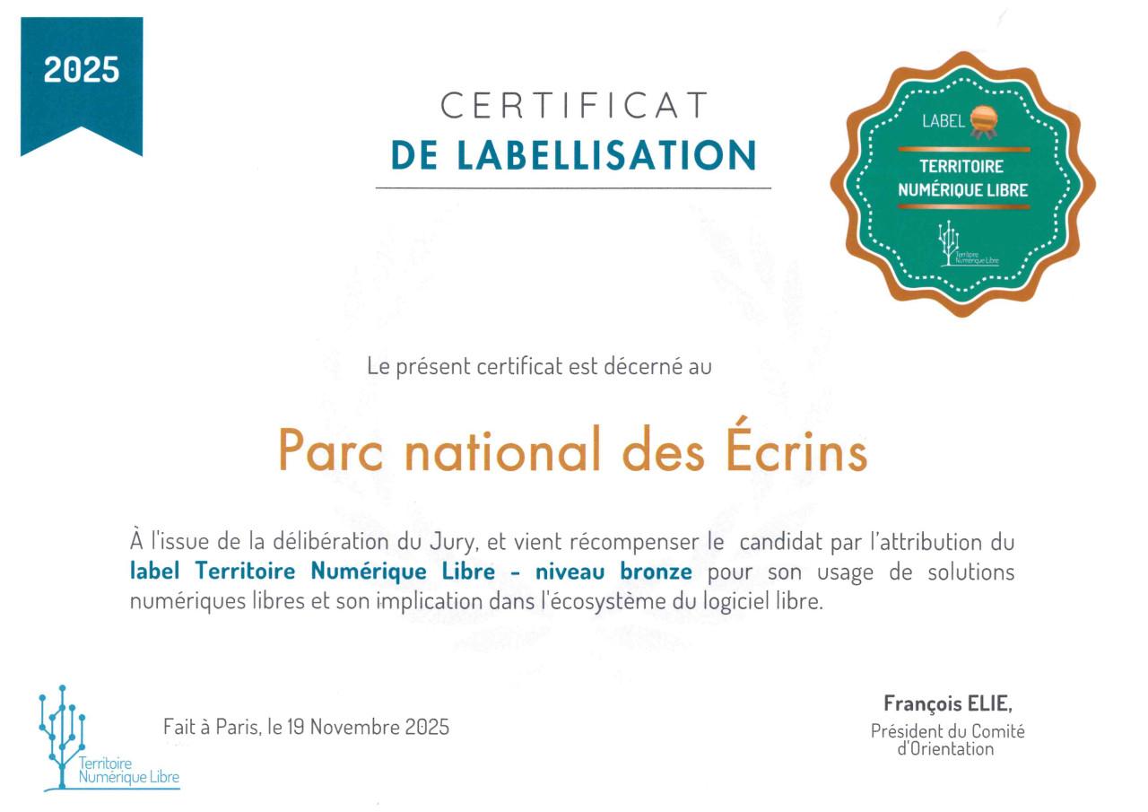 Logiciels libres : une nouvelle récompense pour le Parc national | Parc ...